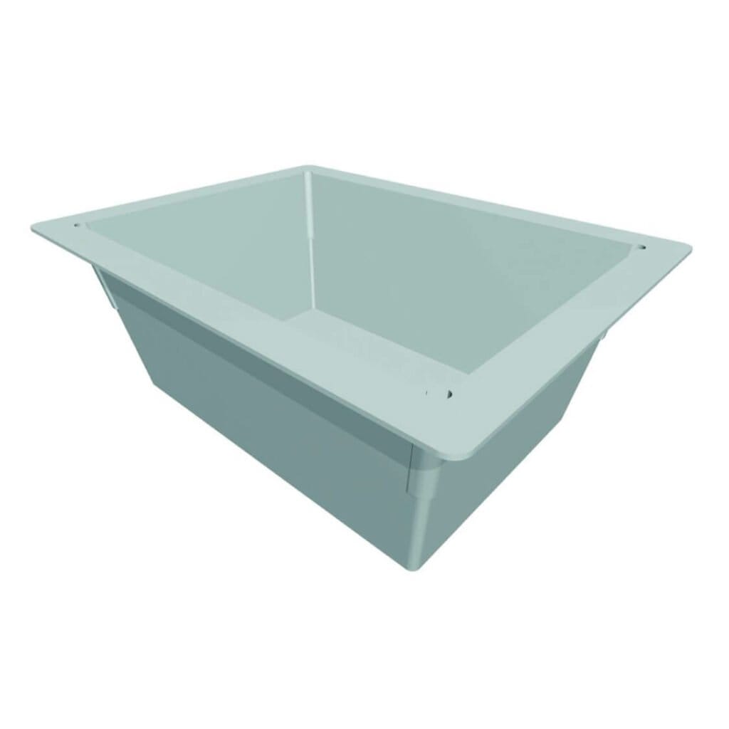 ABS Non-Dividable Tray, Half Section, 150mm Deep - Agile Medical
